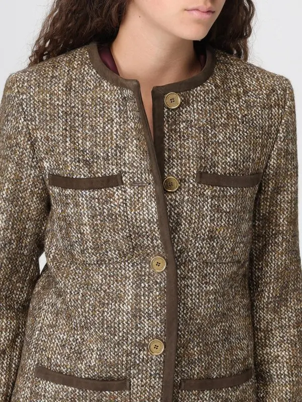 GOLDEN GOOSE Tailored Jacket With Button Detail - Dark