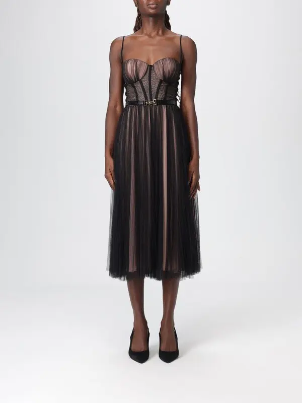 Elisabetta Franchi Tulle Corset Dress