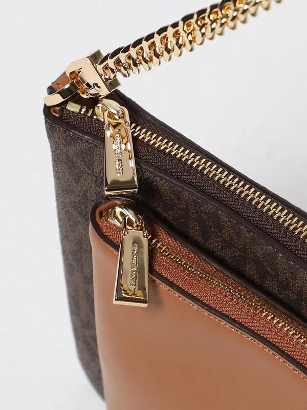 Michael Kors Coated Cotton Monogram Shoulder Bag - Brown