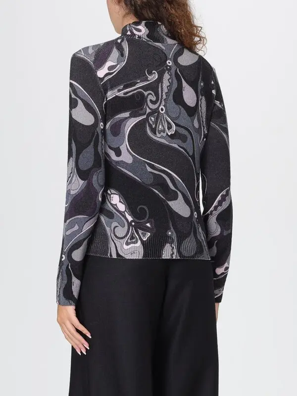Emilio Pucci Embellished Print High Neck Sweater