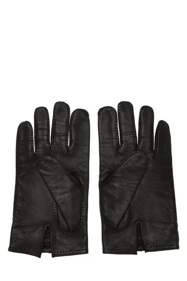 Hermès Lambskin Gloves - Black