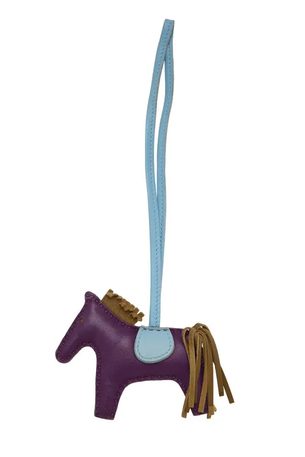 Hermès Milo Leather Rodeo Bag Charm - Violet