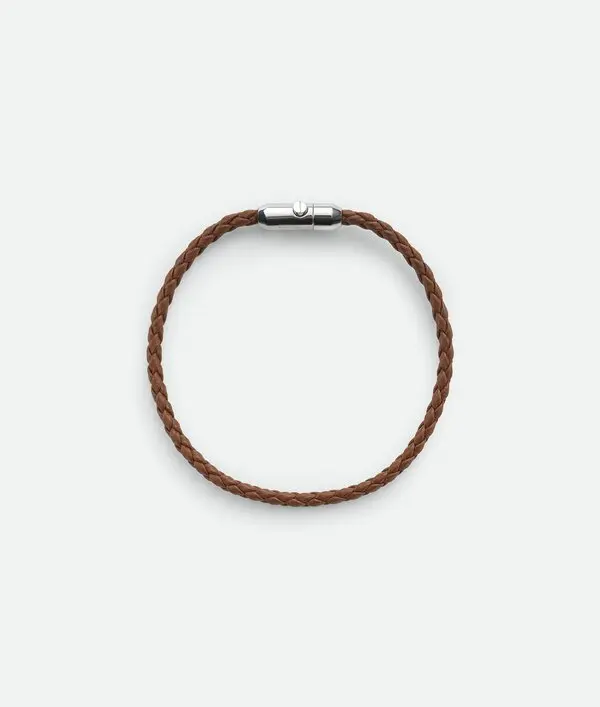 Bottega Veneta Leather Bracelet - Dark Leather