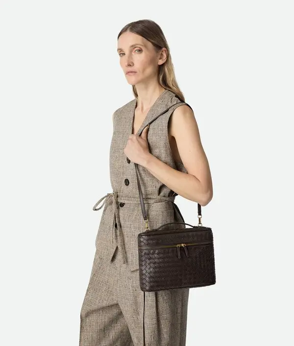 Bottega Veneta Intrecciato Leather Vanity Case - Fondant