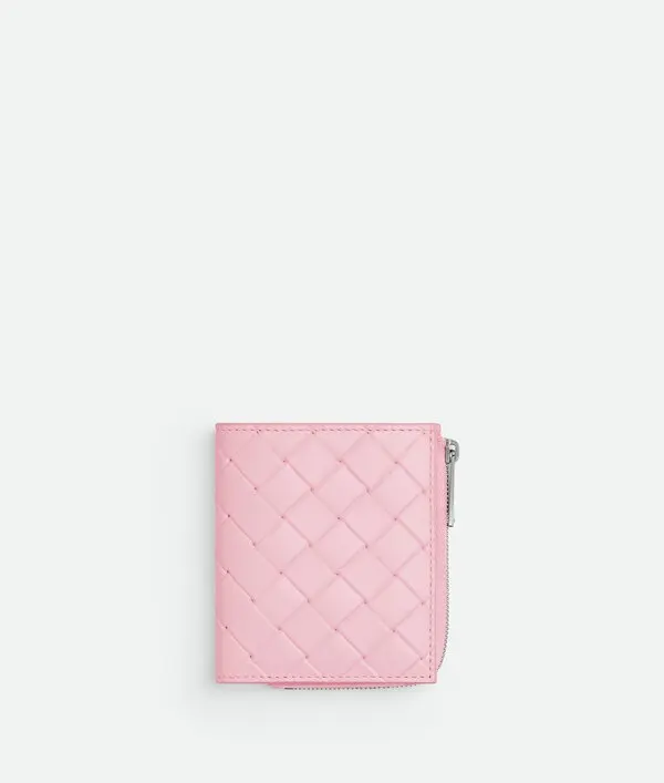 Bottega Veneta Intrecciato Stamp Bi-fold Wallet - Rose