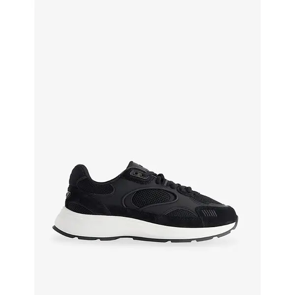 ARNE Circuit Suede, Leather And Mesh Trainers - White/blk