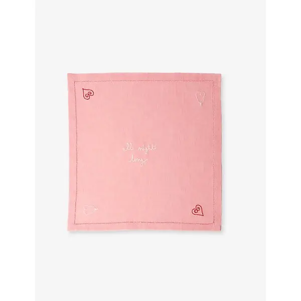 LAETITIA ROUGET All Night Long Set Of Two Linen Napkins