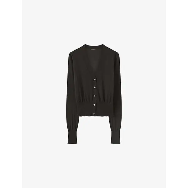 JOSEPH Cashair V-neck Cashmere Cardigan - Black