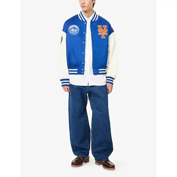 New Era Mlb New York Mets Jersey Bomber Jacket