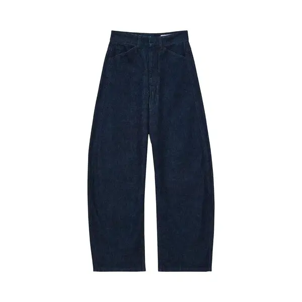 LEMAIRE High-waisted Curved Pants - Blue