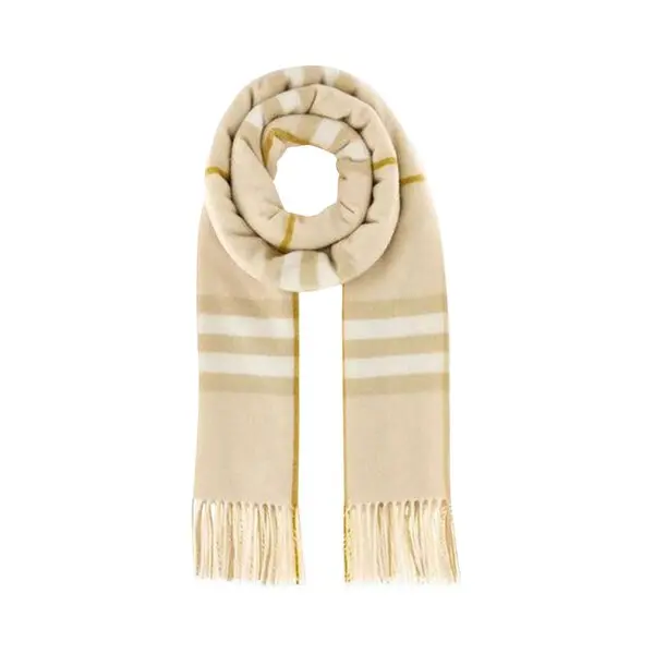 Burberry Washed Giant Check Scarf Denim - White