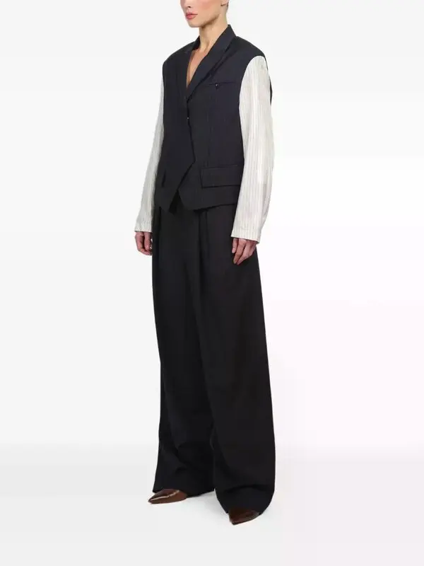 Tibi Pinstripe Panelled Blazer