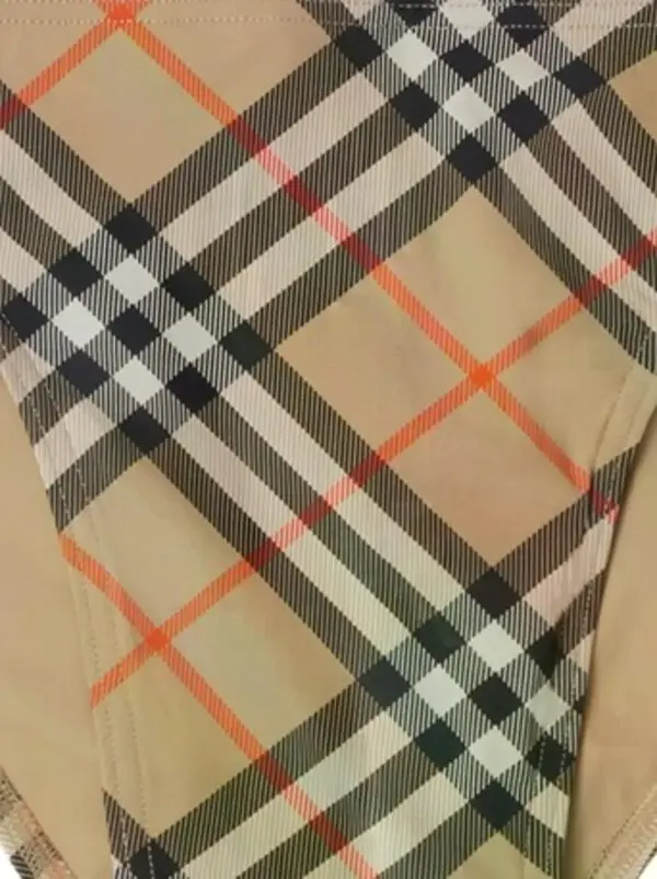 Burberry Check-print Swimming Trunks - Neutrals
