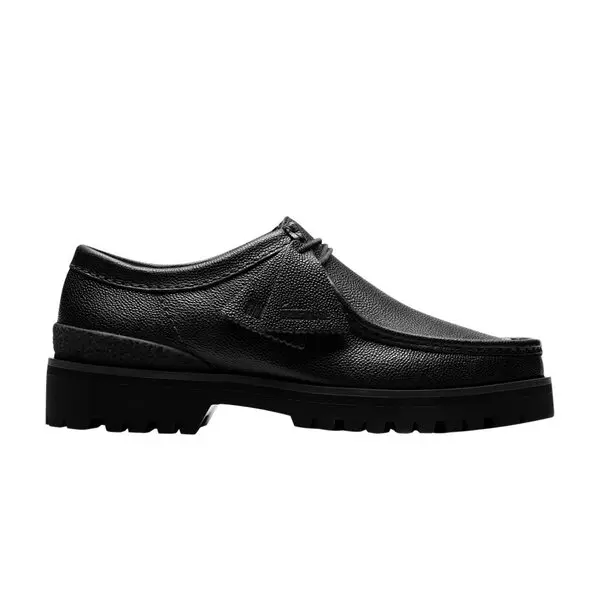 Clarks Wallabee Yukoner Scotch Grain Loafers - Black