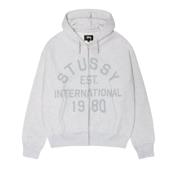 StÜssy Established Zip Hoodie - Grey