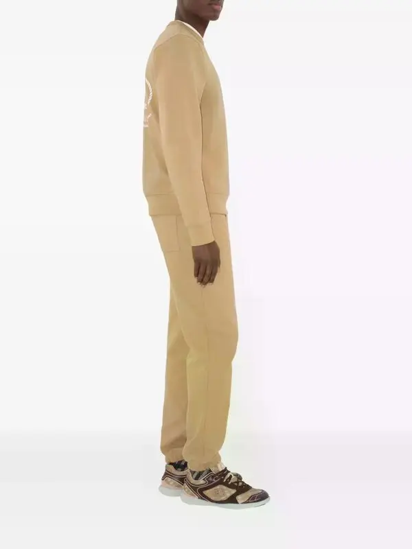 Burberry Knight-stamp Cotton Sweatshirt - Neutrals