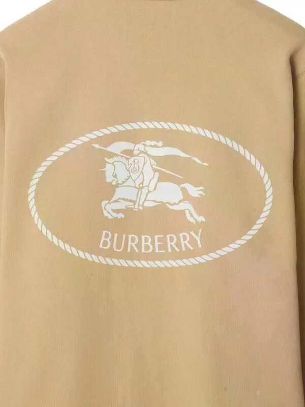 Burberry Knight-stamp Cotton Sweatshirt - Neutrals