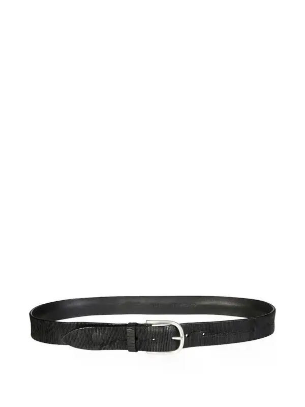 ORTIGNI Blade Textured Leather Belt - Black