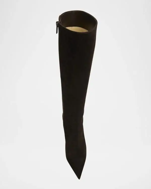 CHRISTIAN LOUBOUTIN 80mm Miss Z Knee-high Boots - Cafe