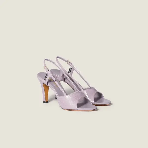 Miu Miu Ayers Slingback Sandals - Wisteria