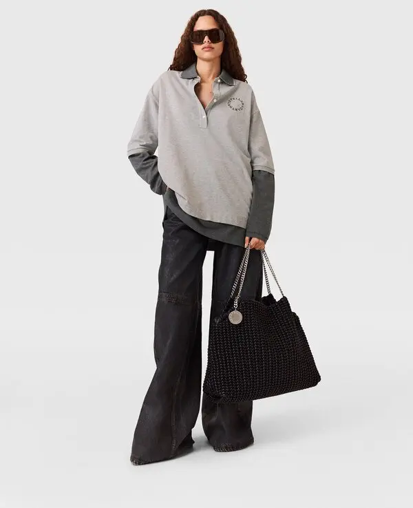 Stella McCartney Logo Paneled Rugby Shirt - Gray