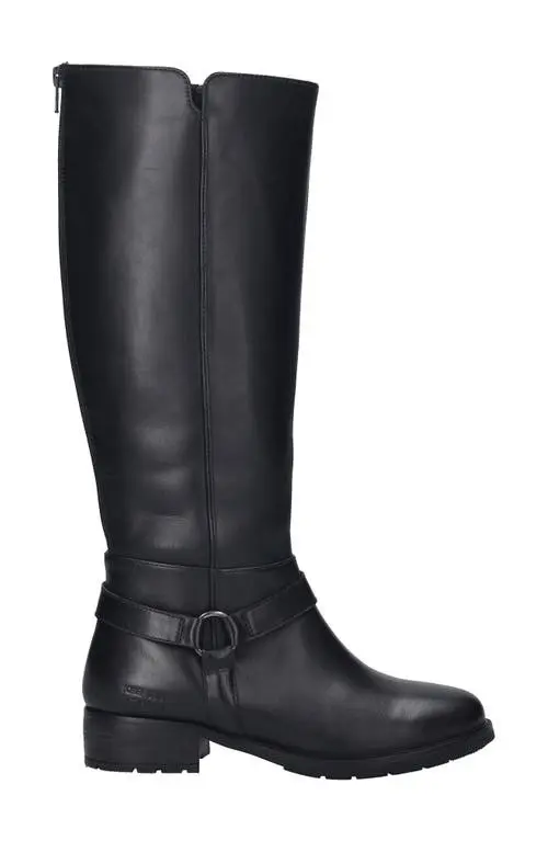 Josef Seibel Knee-high Leather Boots With Harness Strap - Black