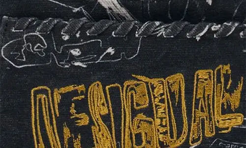 Desigual Embroidered Denim Shoulder Bag