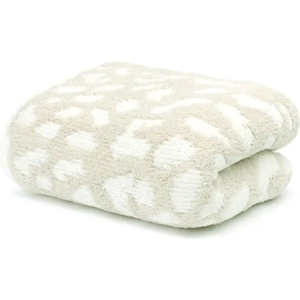 KASHWÉRE Throwleopardchenilla Cloud - Creme /linen
