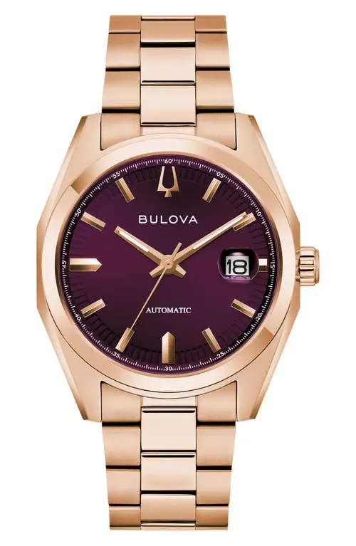 Bulova Surveyor Automatic Bracelet Watch - Rose Goldone