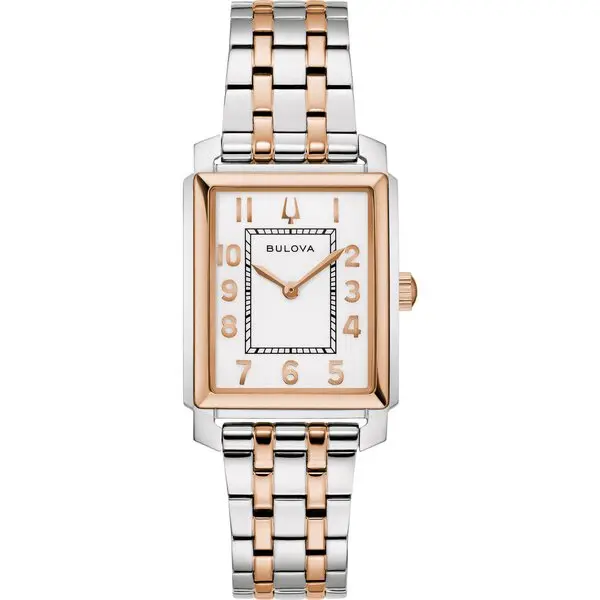 Bulova Sutton Rectangular Bracelet Watch - Two-tone