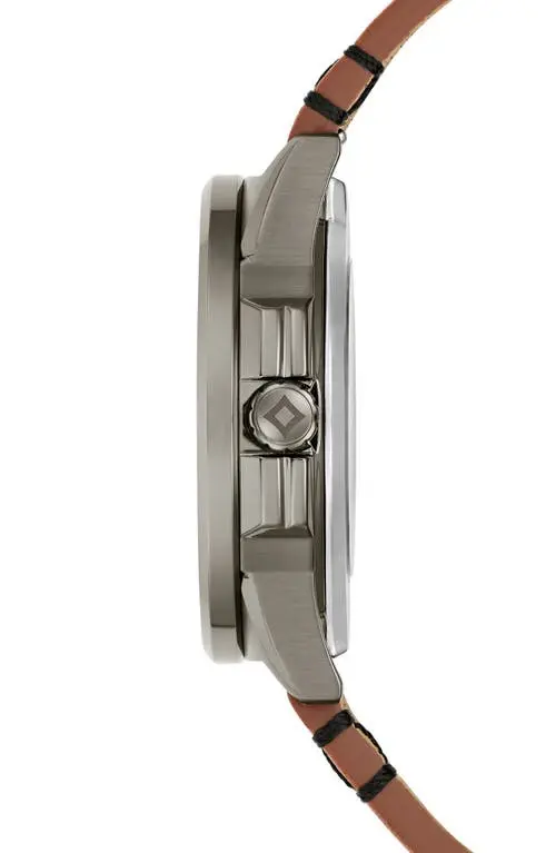Bulova Frank Lloyd Wright Collection Kalil House Usonian Automatic Leather Strap Watch