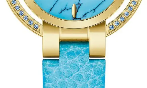 Bulova Rubaiyat Reconstituted Turquoise Leather Strap Watch