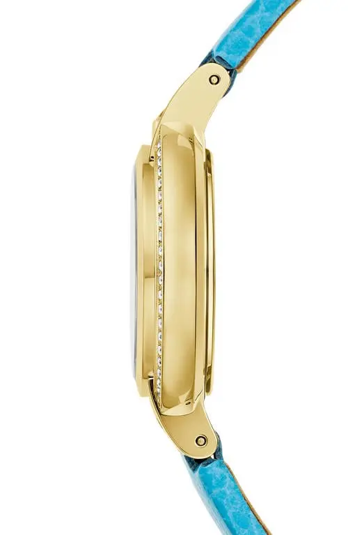 Bulova Rubaiyat Reconstituted Turquoise Leather Strap Watch - Blue