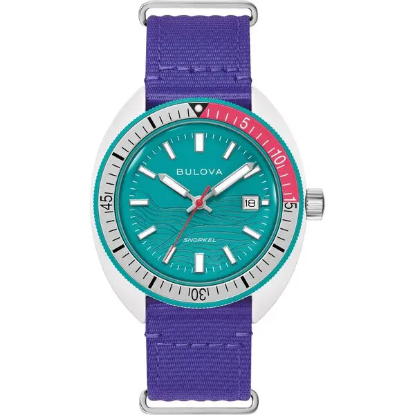 Bulova Snorkel #tide Ocean Material® Strap Watch - Purple