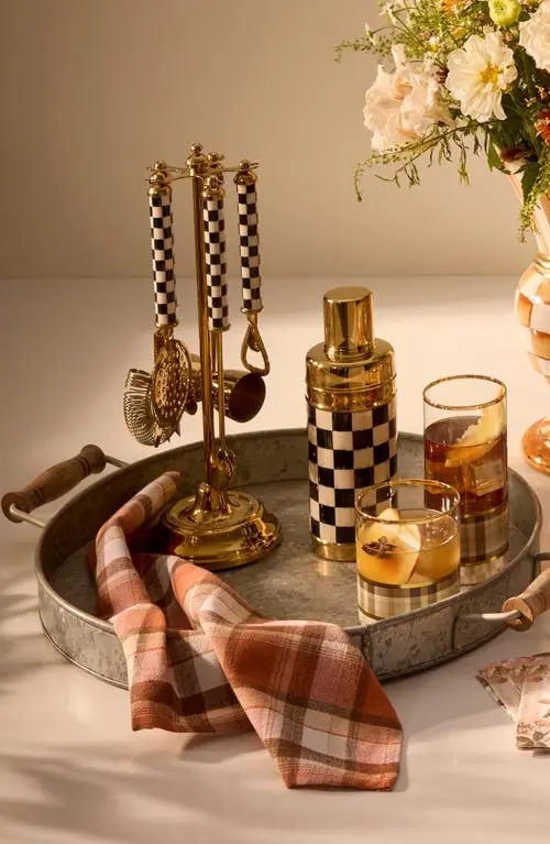 MACKENZIE-CHILDS Courtly Check 6-piece Bar Tool Set