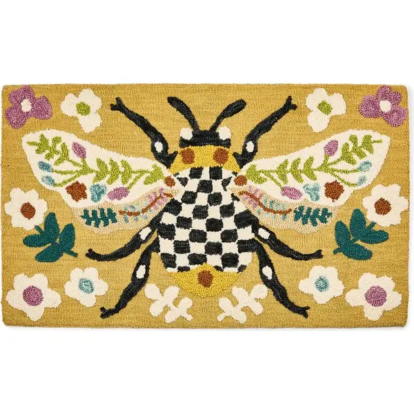 MACKENZIE-CHILDS Autumn Bee Rug - Brown