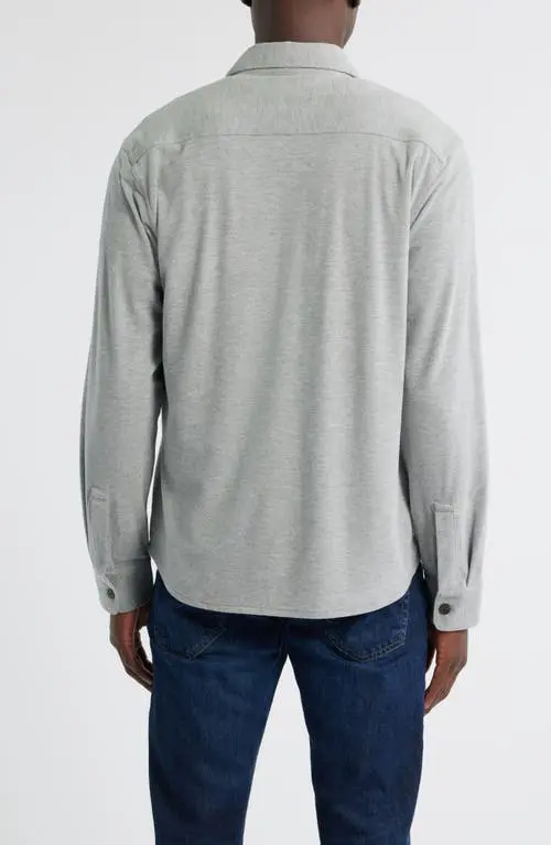 Scott Barber Scuba Knit Overshirt - Grey Heather