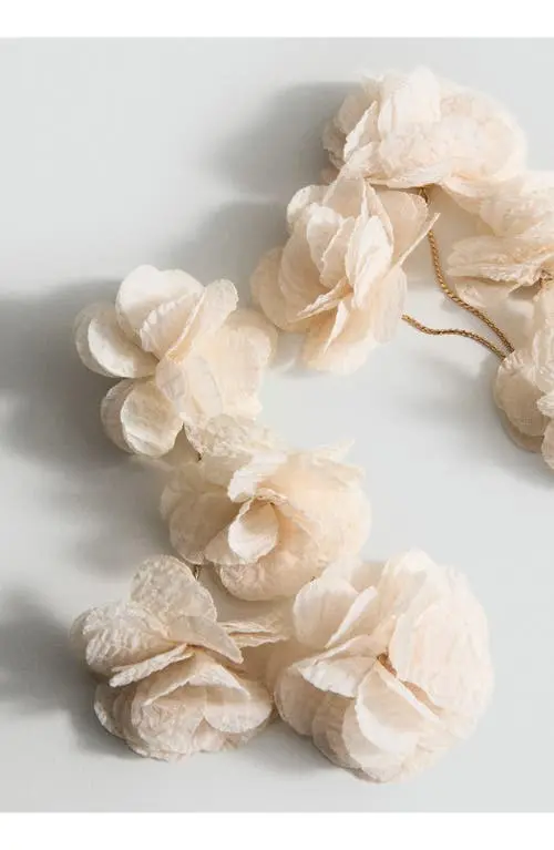 Mango Textured Flower Drop Earrings