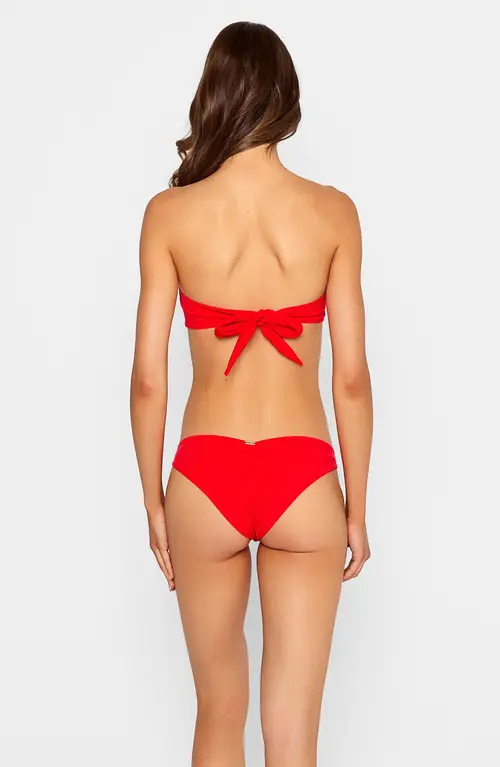 BEACH BUNNY Leopard Love Bikini Bottom - Red