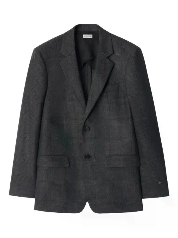 Burberry Check Wool Cashmere Tailored Jacket