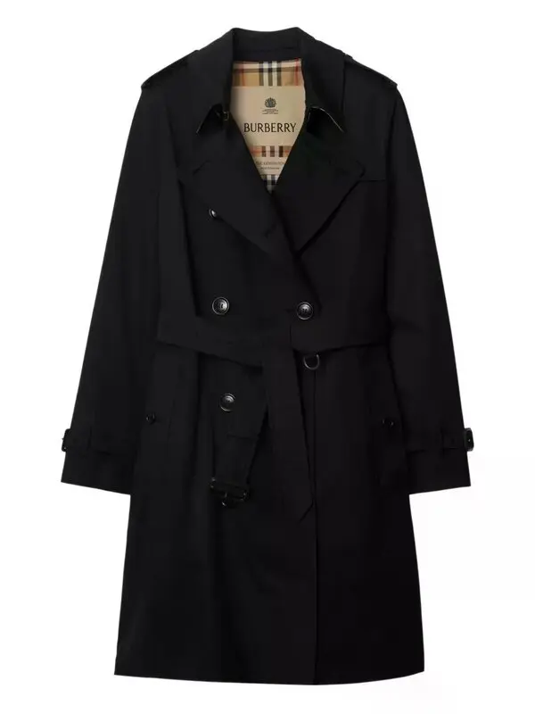 Burberry Belted Double-breasted Trench Coat - Black