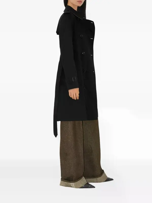 Burberry Belted Double-breasted Trench Coat - Black
