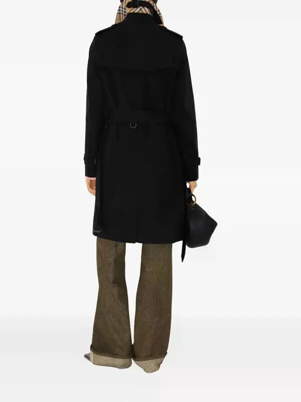 Burberry Belted Double-breasted Trench Coat - Black