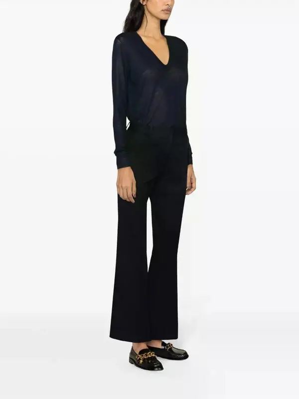 JOSEPH Tafira Mid-rise Flared Trousers