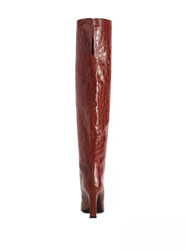 GIUSEPPE ZANOTTI 90mm Crocodile-embossed Knee-high Boots