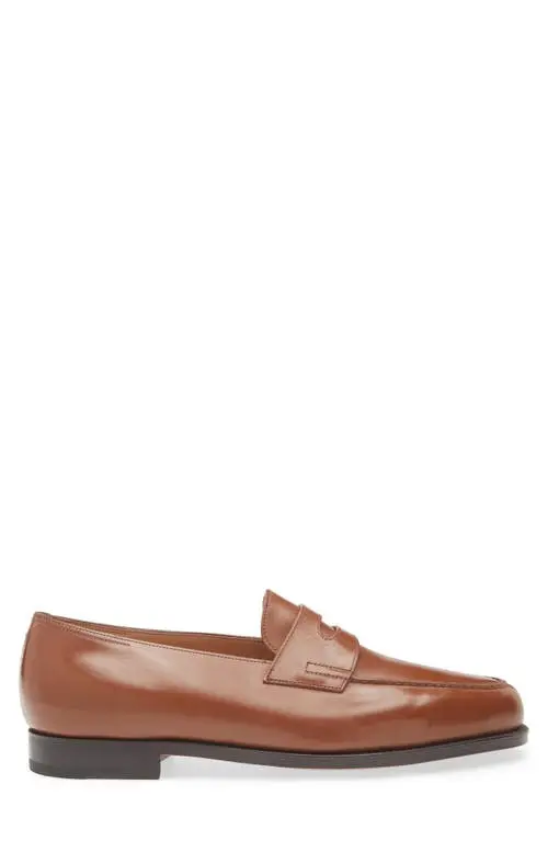 John Lobb Lopez Penny Loafer - Parisian Brown