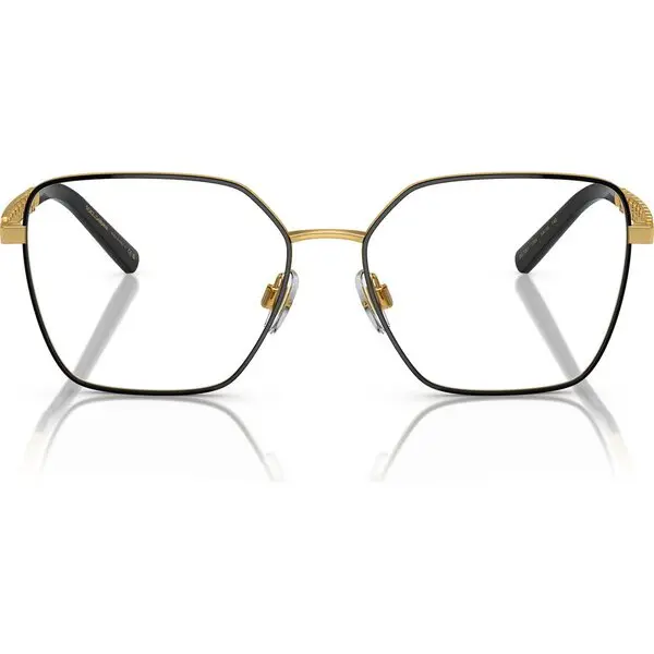Dolce & Gabbana 56mm Square Optical Glasses - Gold/black/demo Lens