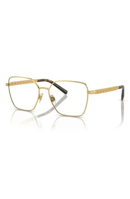 Dolce & Gabbana 56mm Square Optical Glasses - Gold/demo Lens