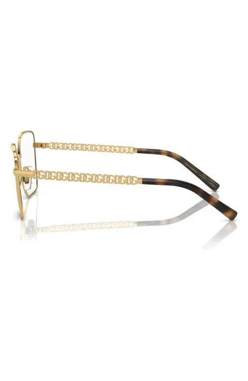 Dolce & Gabbana 56mm Square Optical Glasses - Gold/demo Lens