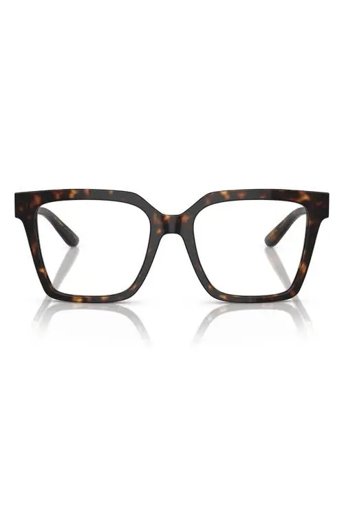 Dolce & Gabbana 53mm Square Eyeglasses - Havana/demo Lens